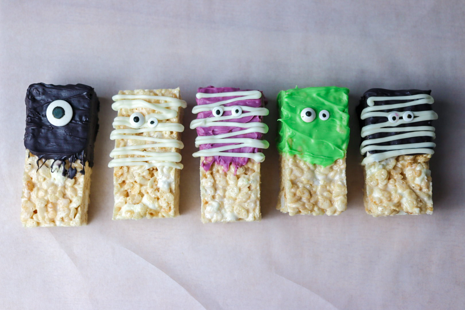 how to make zombie rice crispy treats - upstate design studio